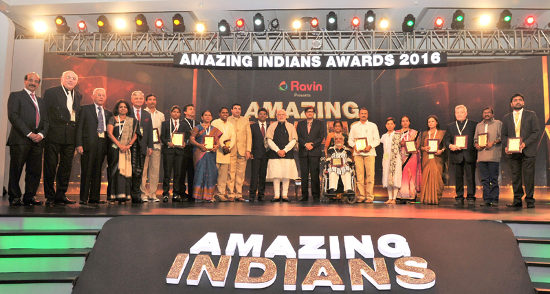 PM gives away the "Times Now" Amazing Indians Awards 2016 - Punekar News