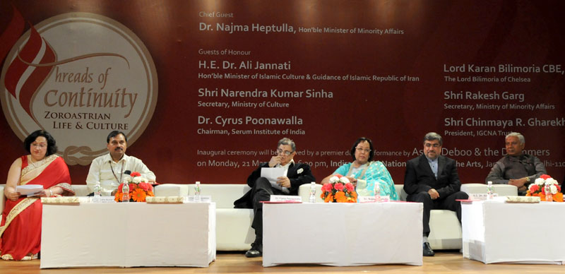 Dr. Najma Heptulla opens exhibition ‘Threads of Continuity: Zoroastrian ...