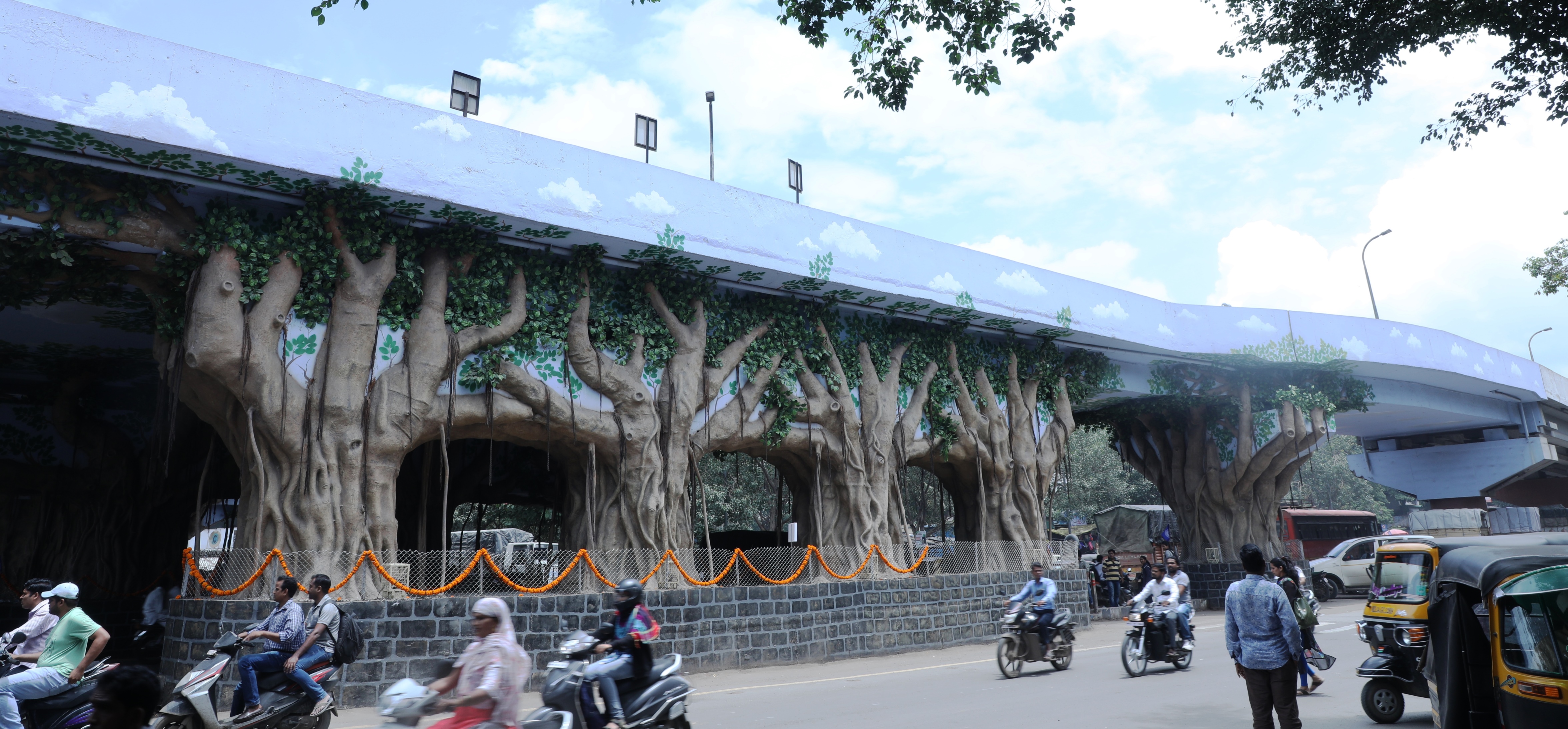 Principal creates one of the largest flyover art installations in India ...
