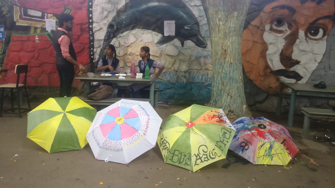 Calligraphy in 'Umbrella Painting' workshop - Punekar News