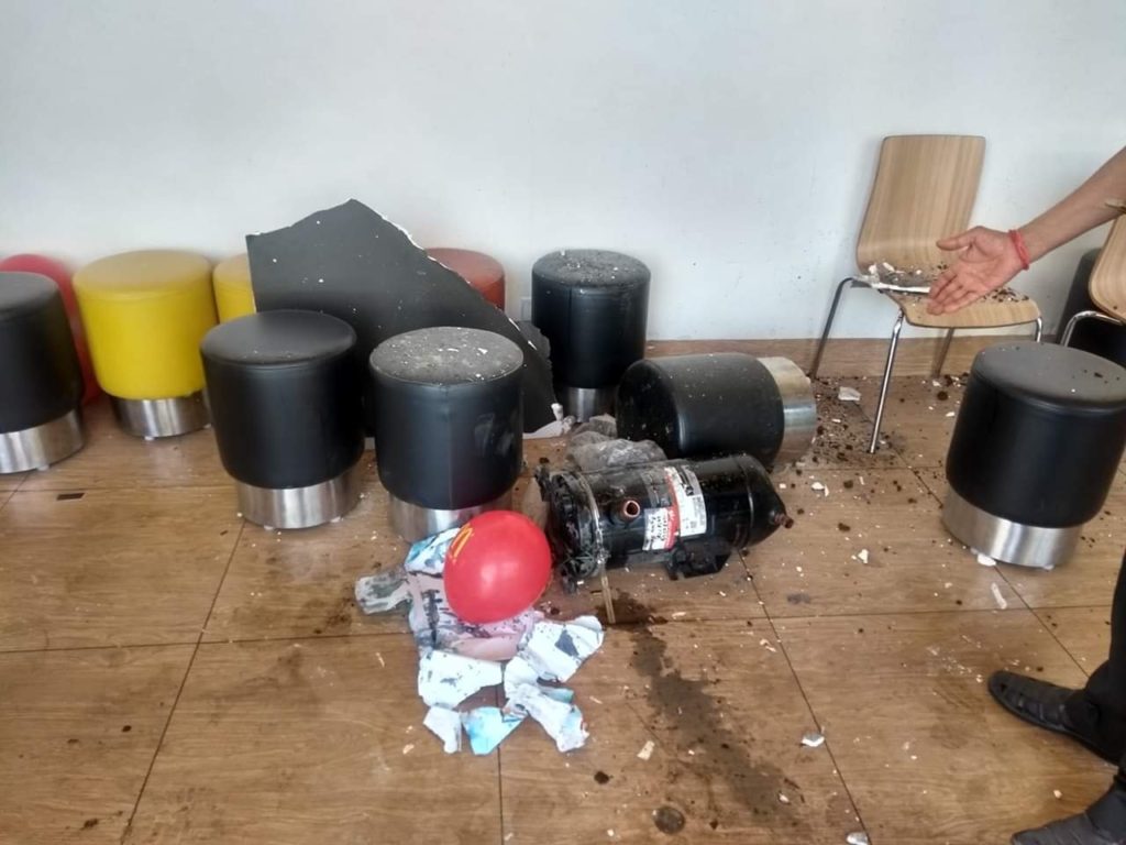 McDonald's AC compressor falls on children celebrating birthday ...