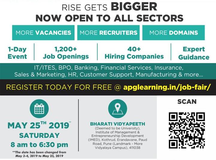 Mega Job Fair at IMED on 25th May - Punekar News