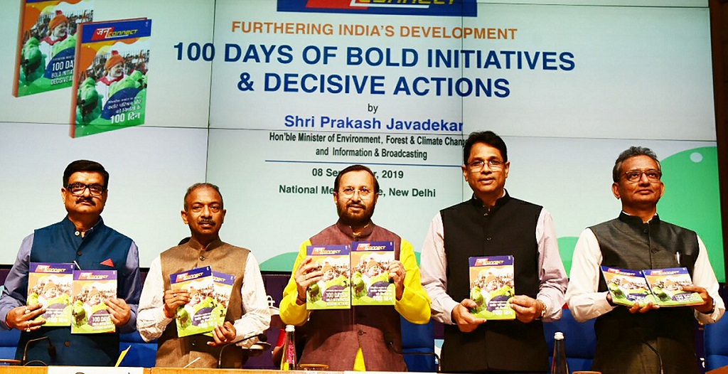 Prakash Javadekar presents report card on 100 days of Modi Government ...