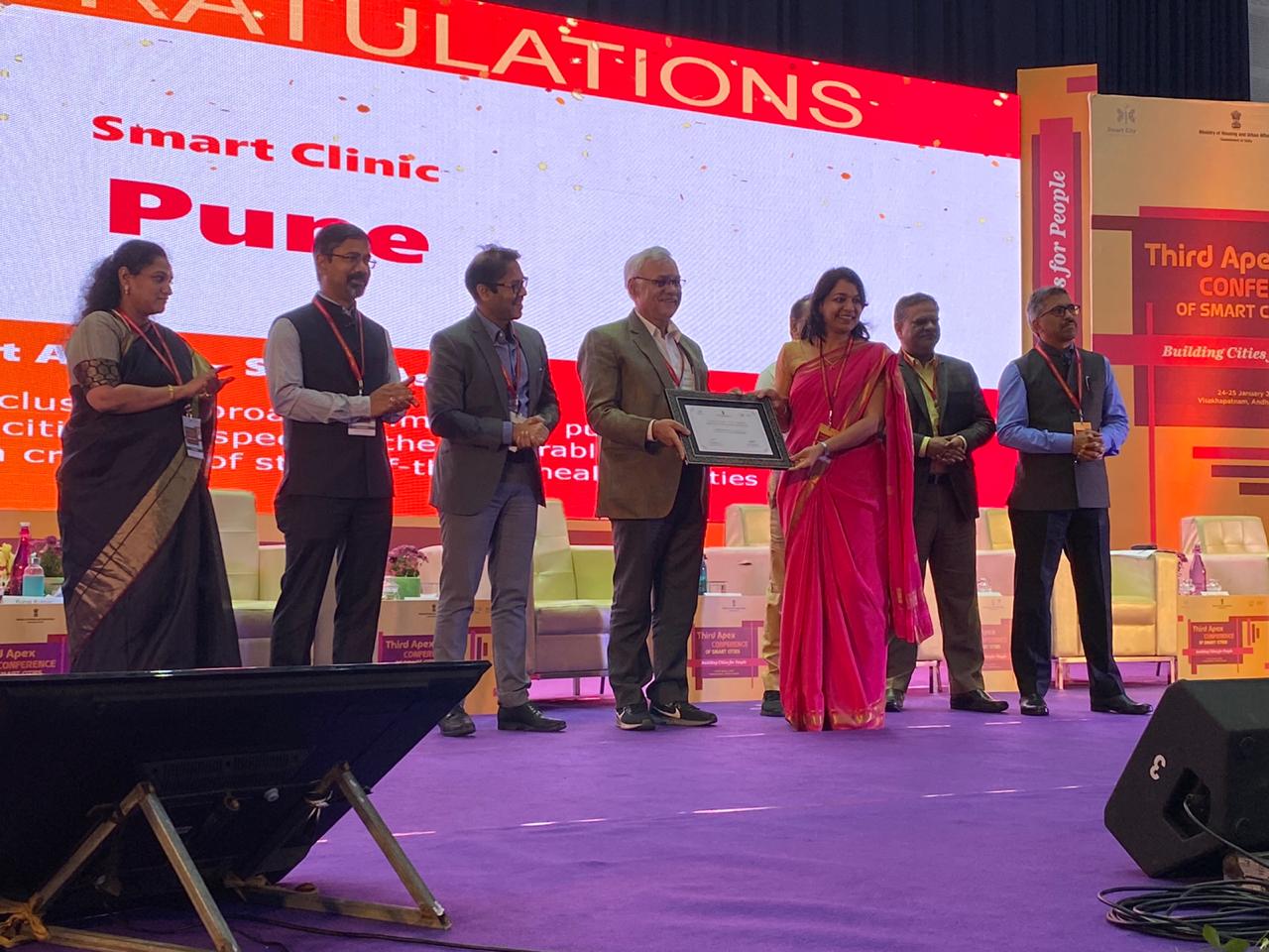 Pune Smart city awarded for Smart Clinic Initiative Award - Punekar News