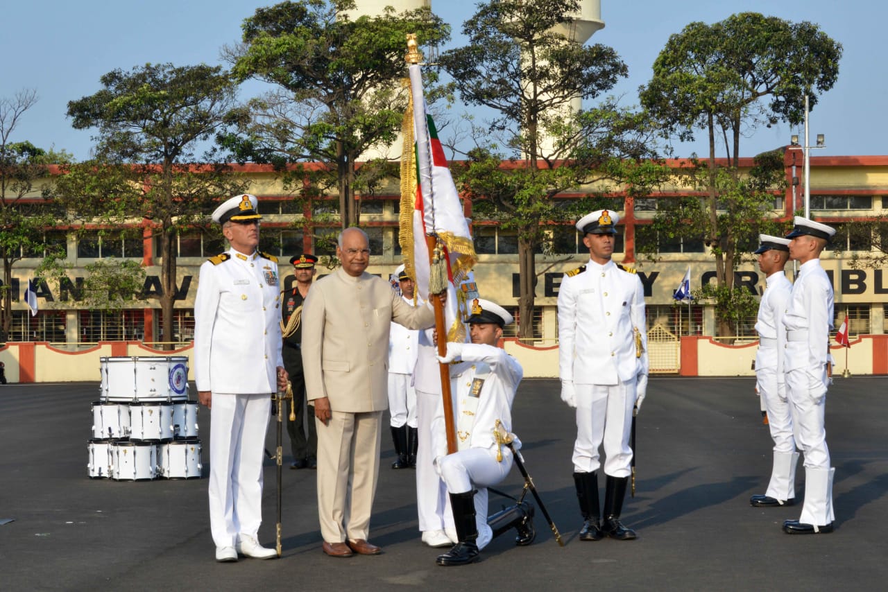 Indian Navy's INS Shivaji gets President's Colour - Punekar News