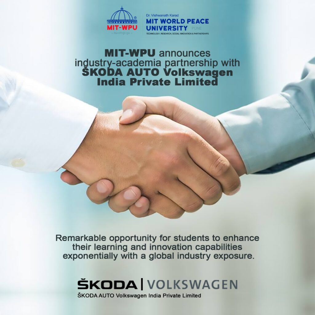 MIT World Peace University & SKODA AUTO Volkswagen India Signs MoU To Provide Industry Exposure ...
