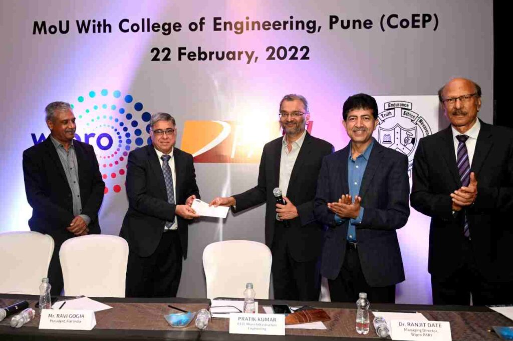 Wipro PARI signs an MoU with the College of Engineering, Pune, to ...