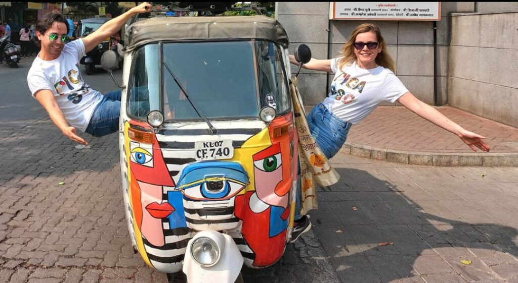 Pune: Meet The European Couple Driving A Rickshaw Across India ...