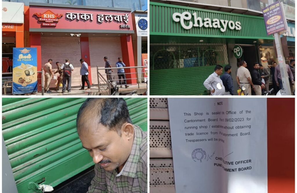 Pune Cantonment Board Seals 3 Eateries In Camp - Punekar News