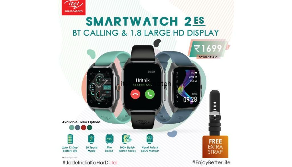 Itel launches Smartwatch 2ES: IPS HD Display, Bluetooth Calling, and ...