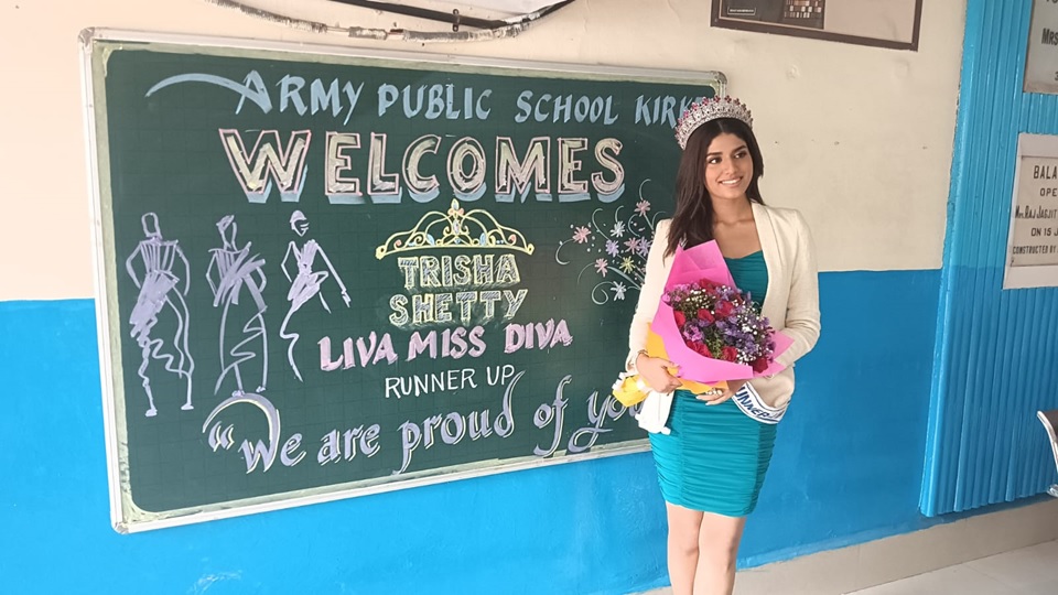 Pune: APS Kirkee Alumna Trisha Shetty Shines As Miss Diva Runners-Up ...