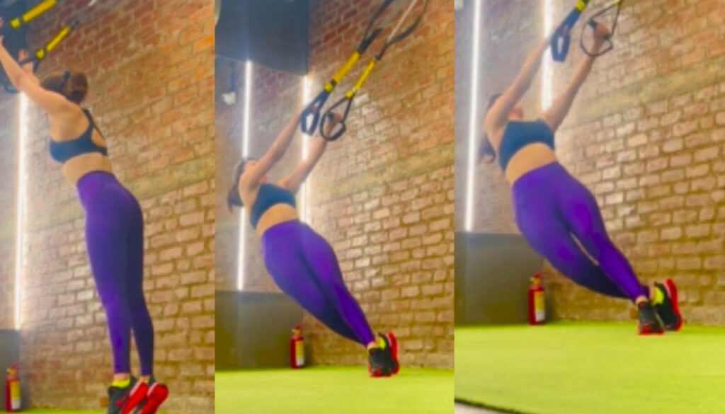 Urvashi Rautela ends the week with a Power Pack TRX WORKOUT - Check ...