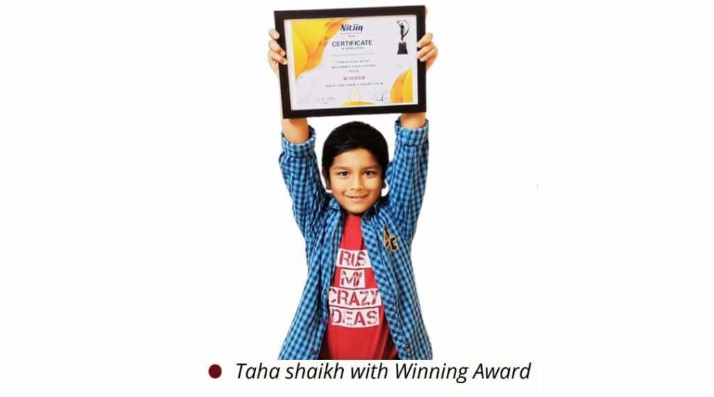 8-Year-Old Pune Prodigy Taha Shaikh Soars to Victory with 'Flying Wish' at Nitiin Film Festival ...