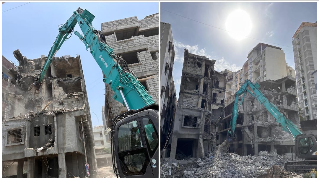 Pune: PMC Demolishes Unauthorized Constructions In Kharadi - Punekar News