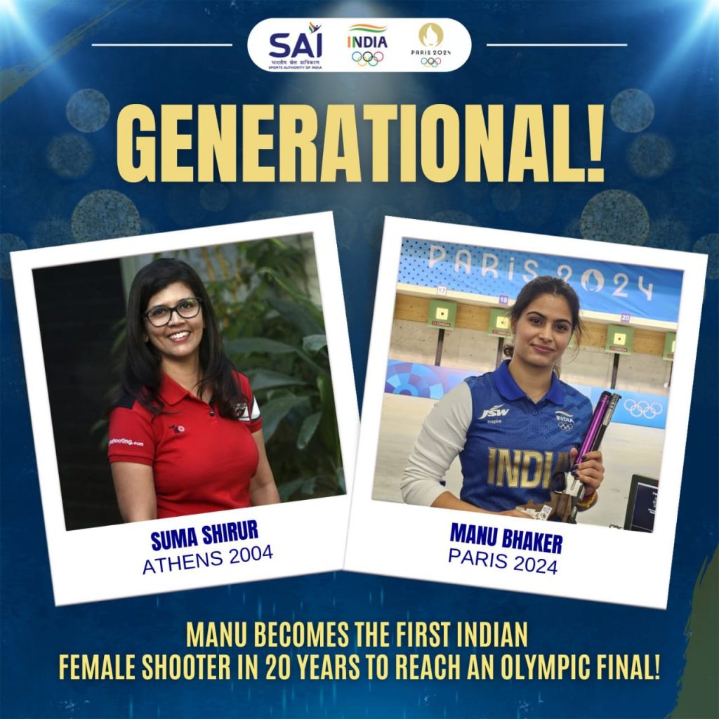 Manu Bhaker Clinches Bronze in Women’s 10m Air Pistol at Paris 2024 ...