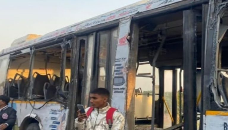 Pune: Milk Tanker Overturns After Collision with PMPML Bus in Dive Ghat ...