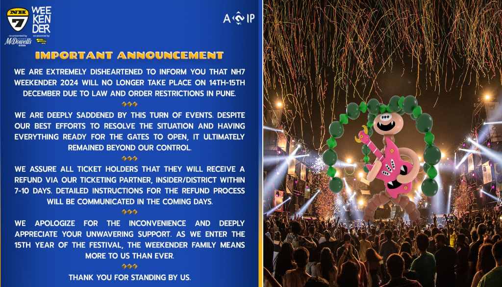 NH7 Weekender 2024 Cancelled Due to Law and Order Restrictions in Pune ...