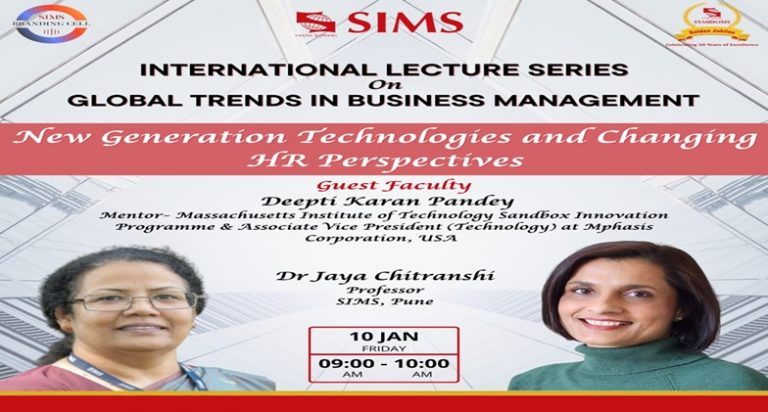 SIMS INTERNATIONAL LECTURE SERIES HOSTS SESSION ON New Generation ...