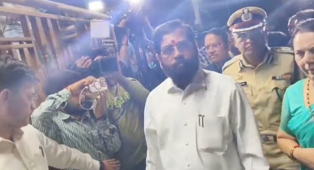 Pune: Maharashtra Deputy Chief Minister Eknath Shinde Visits Vaishnavi Hagawane's Family in ...