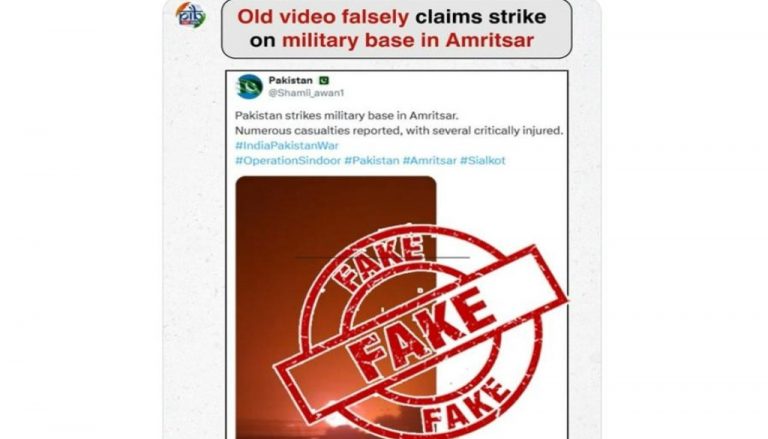 Pakistan Spreads Fake News of Airstrike on Amritsar Base; PIB Debunks ...