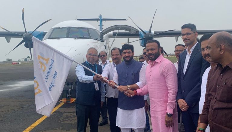 Mohol flags off FLY91's inaugural flight from Solapur to Goa - Punekar News