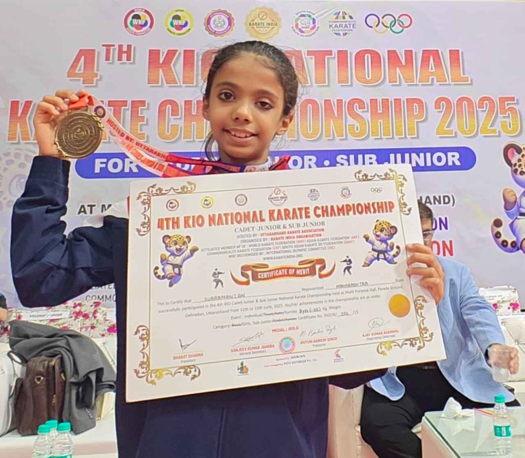 Pune Girl Ira Subramanian Wins Gold at National Karate Championship ...