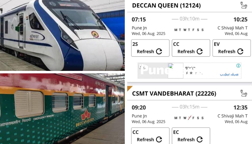 Deccan Queen Beats Vande Bharat on Pune-Mumbai Route: Faster Journey at ...