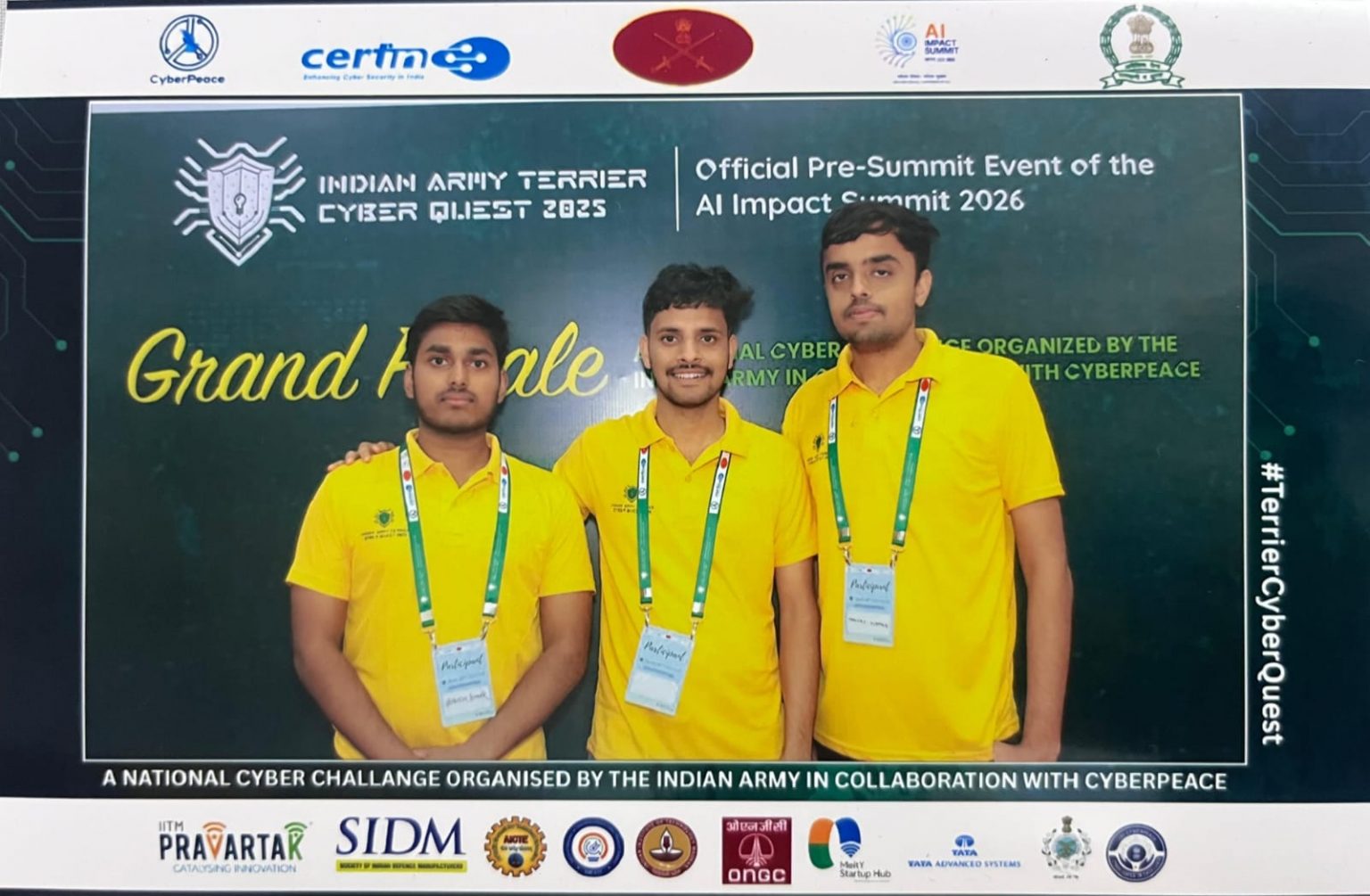AIT PUNE TEAM CLINCHES FIRST PRIZE AT THE INDIAN ARMY TERRIER HACKATHON ...