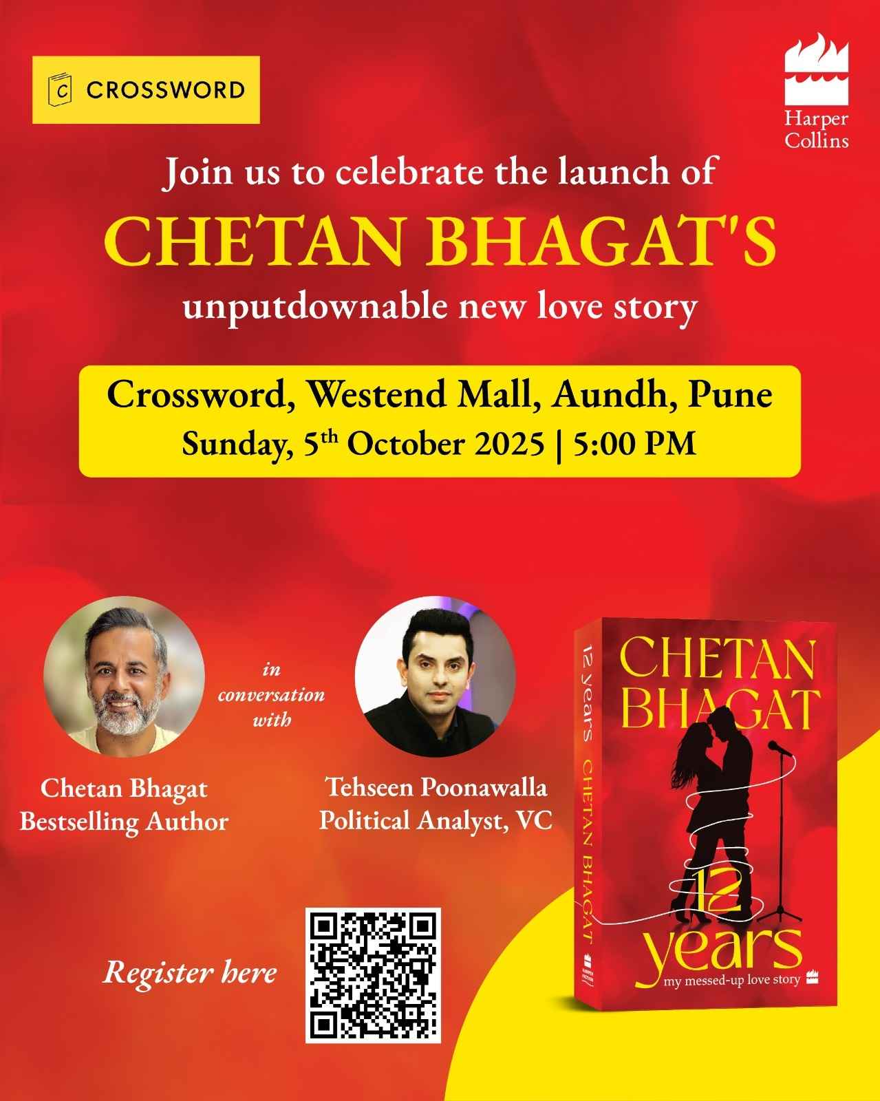 Tehseen Poonawalla to Launch Chetan Bhagat’s New Romance Novel in Pune ...