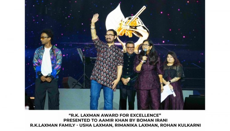 Pune: Aamir Khan honoured with R.K. Laxman Award for Excellence ...