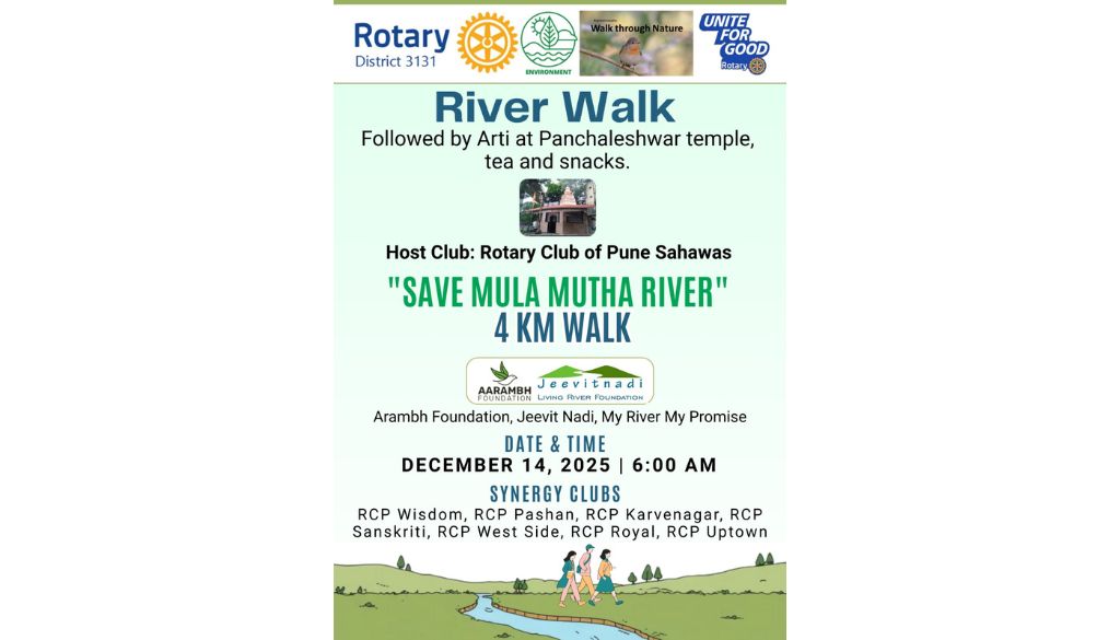 Pune to Host 4 Km “Save Mula-Mutha River” Riverside Walk on December 14 ...