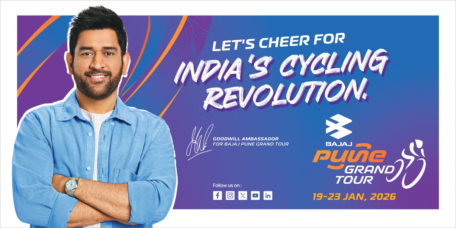 Mahendra Singh Dhoni Extends Support to Bajaj Pune Grand Tour 2026 as ...