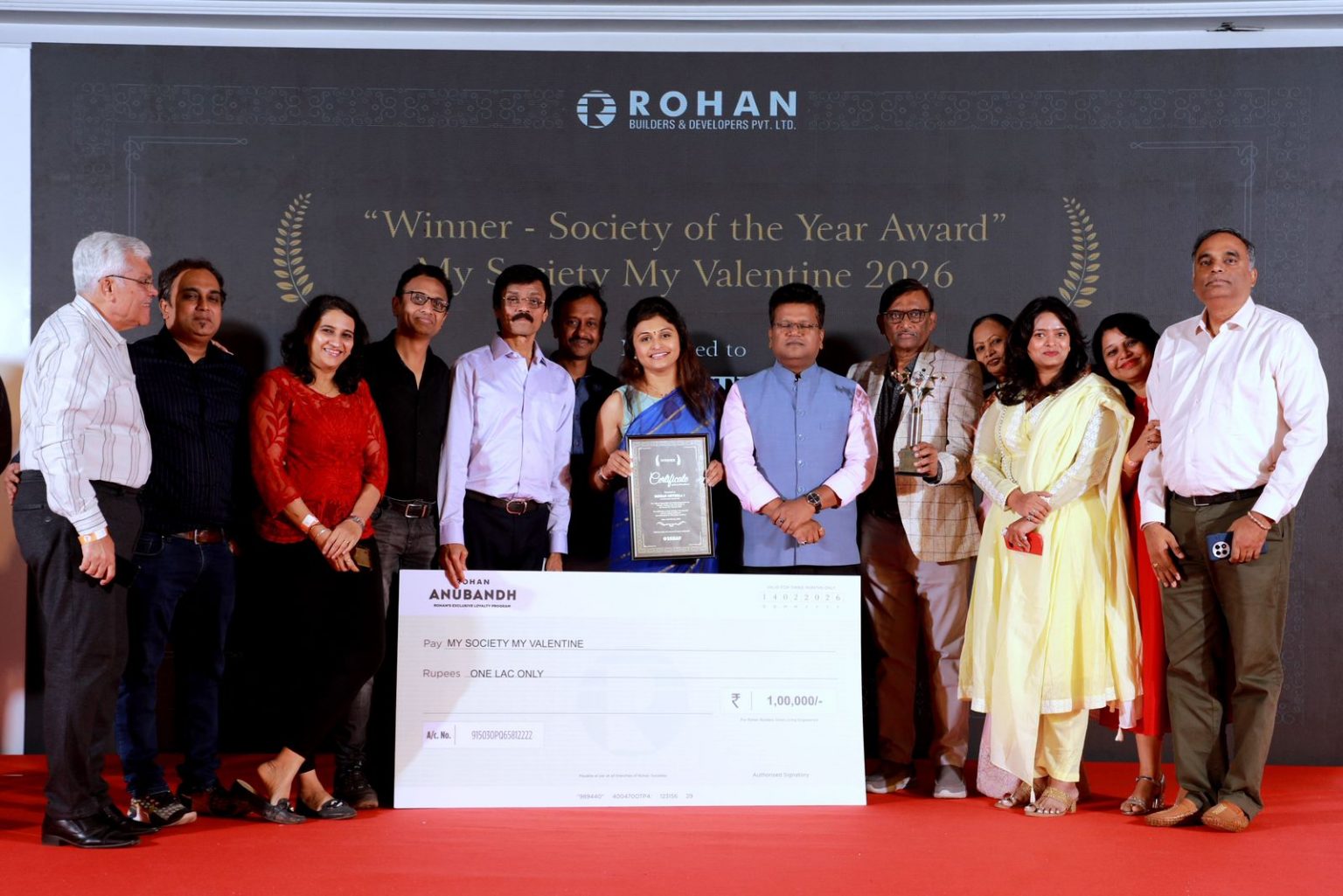 “My Society, My Valentine”: Rohan Builders Recognised for Advancing ...
