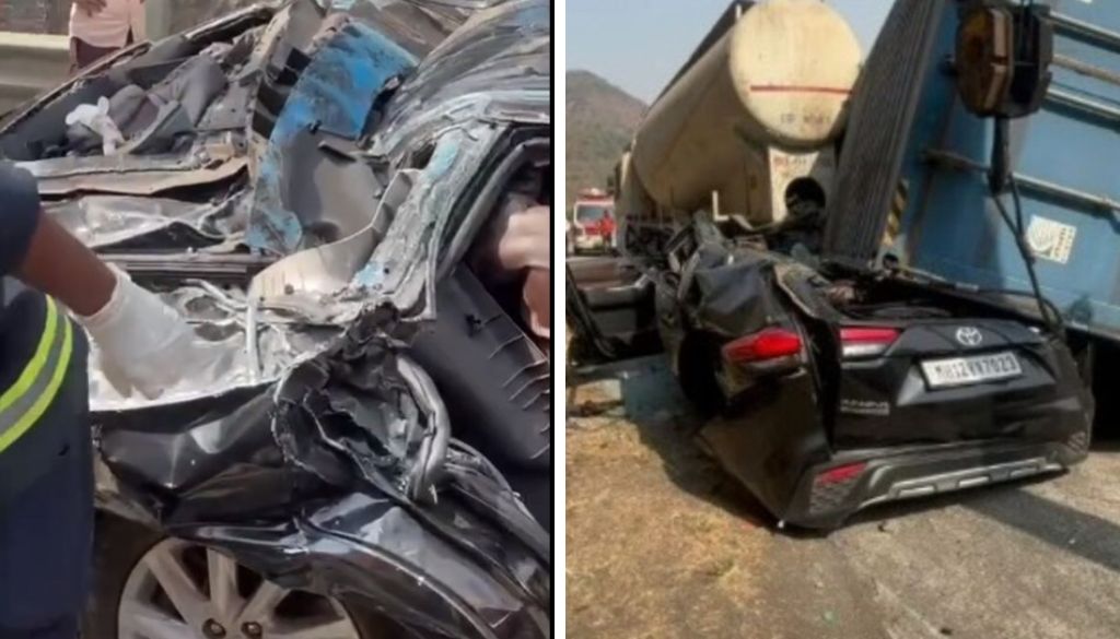 Truck Overturns on Car on Mumbai–Pune Expressway, 3 Killed in Multi ...