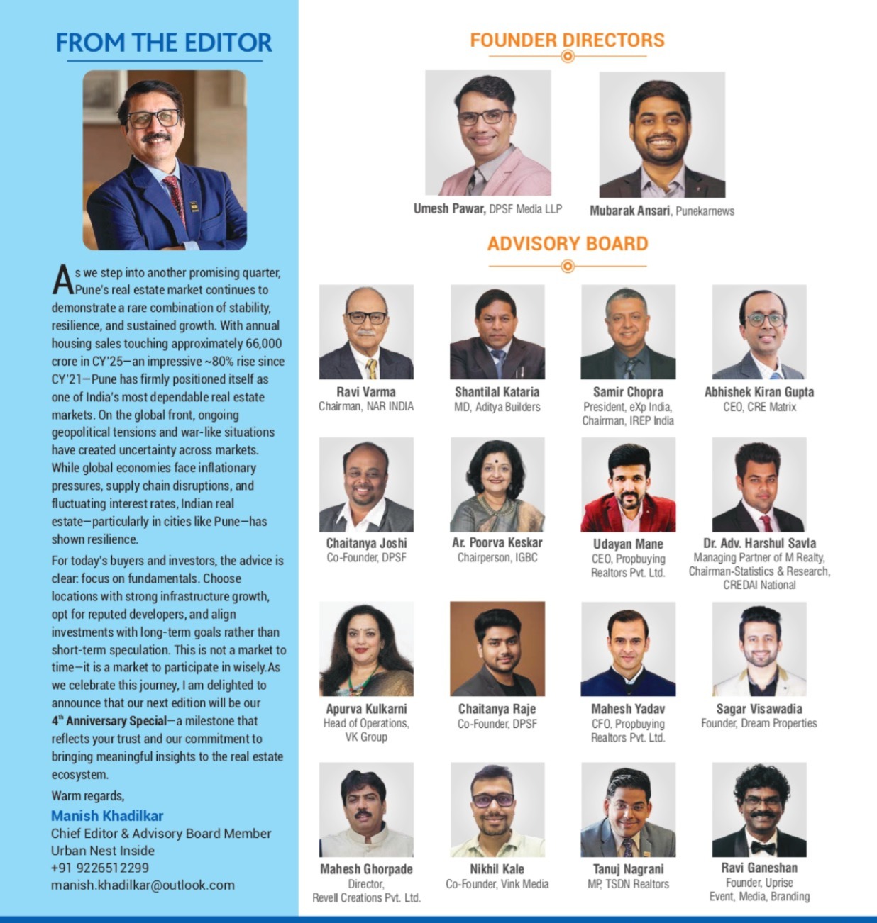 Urban Nest Inside Launches Apr–June 2026 Issue Highlighting Pune’s Real ...